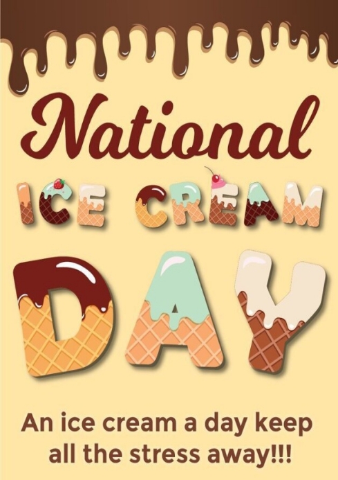 National Ice Cream Day Template | PosterMyWall