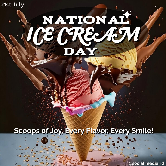 Modèle National Ice Cream Day | PosterMyWall