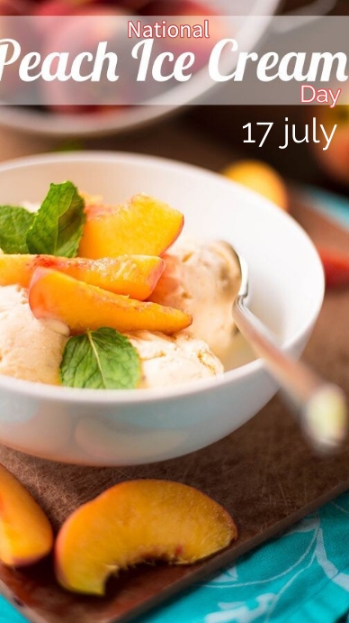 National ice cream peach day Instagram story Template | PosterMyWall