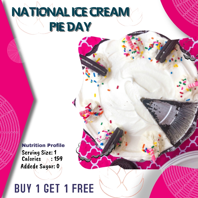 Copy of National Ice Cream Pie Day | PosterMyWall