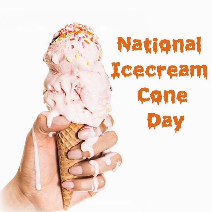 national icecream cone day Template | PosterMyWall