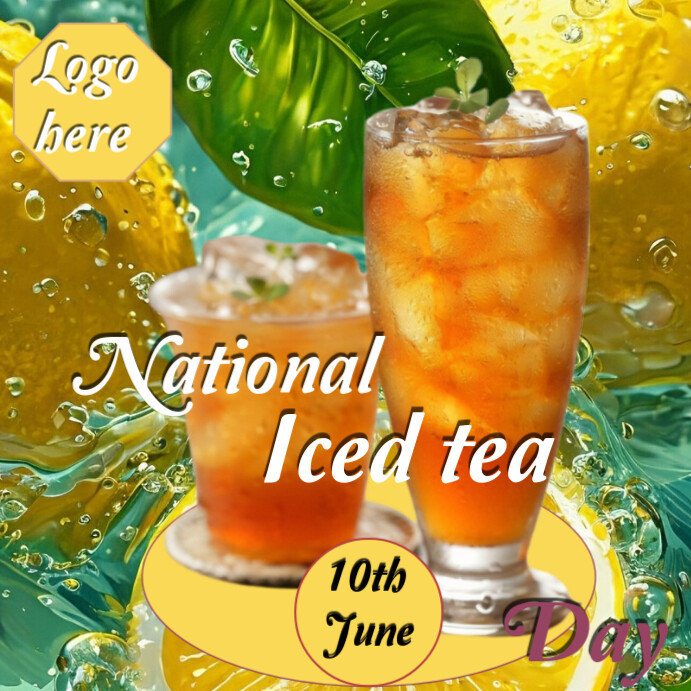 National iced tea day Template | PosterMyWall