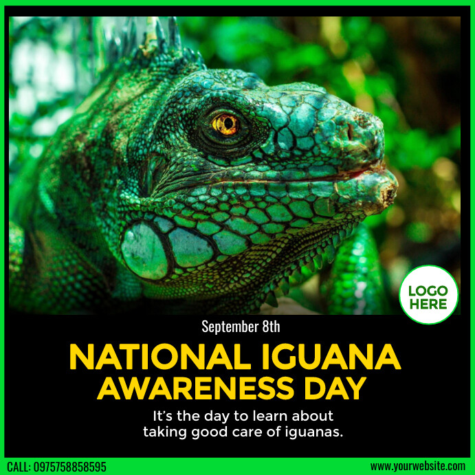 National Iguana Awareness Day Template | PosterMyWall