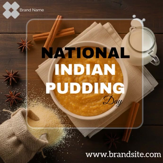 Modèle National indian pudding day | PosterMyWall
