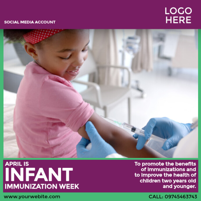 National Infant Immunization Week Template | PosterMyWall