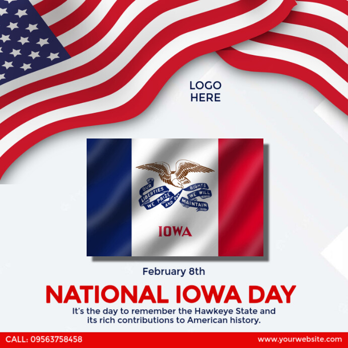 National Iowa Day Template | PosterMyWall