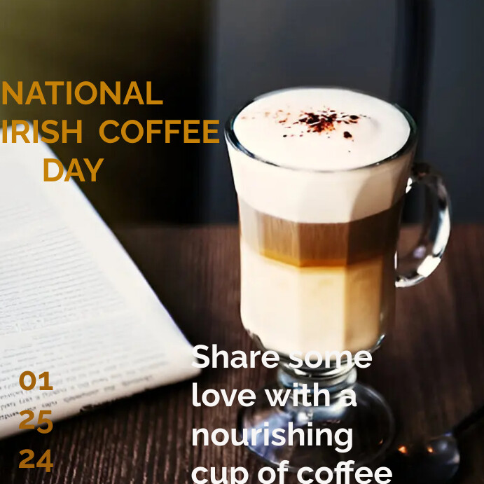 National Irish coffee flyer Template | PosterMyWall