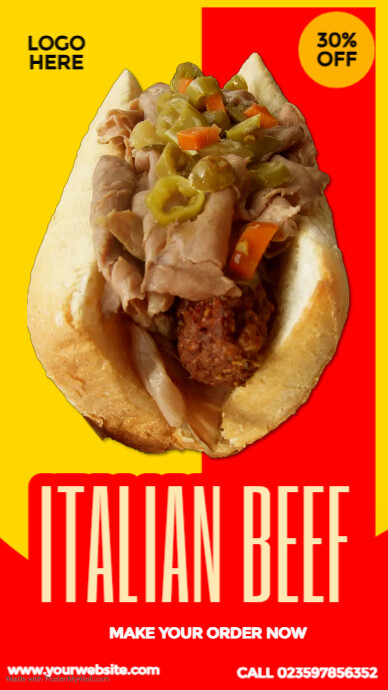 national italian beef day instagram story Template | PosterMyWall