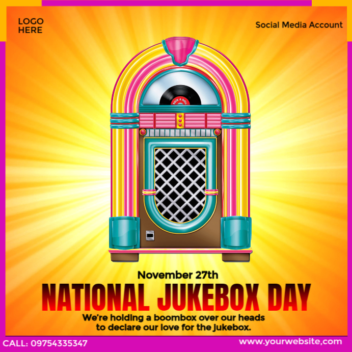 National Jukebox Day Ad Template | PosterMyWall