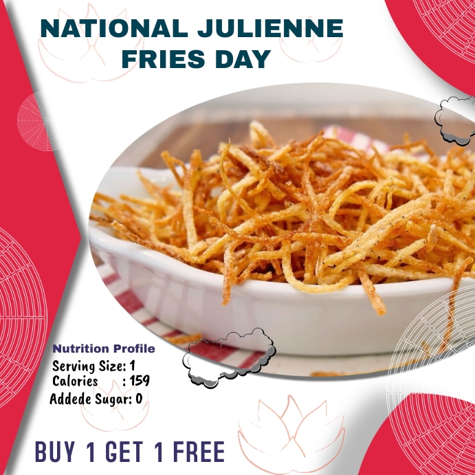 Copy of NATIONAL JULIENNE FRIES DAY | PosterMyWall