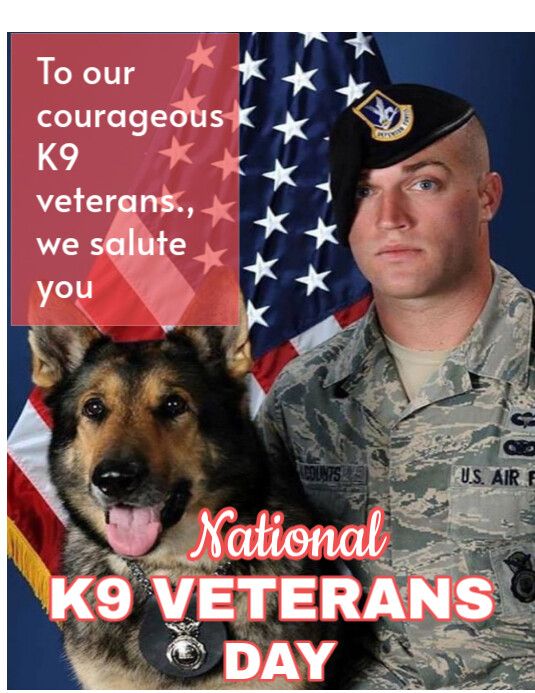 Plantilla de National K9 Veterans Day Flyer (us Letter) | PosterMyWall