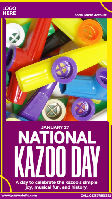 National Kazoo Day Ads Template | PosterMyWall