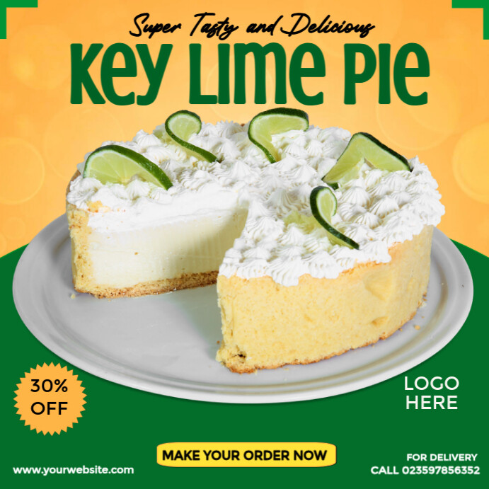 National Key Lime Pie Day Design Template | PosterMyWall