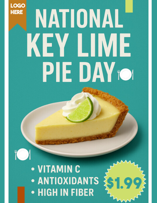 National Key Lime Pie Day Template | PosterMyWall