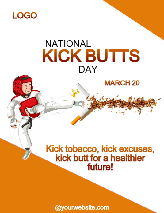 Plantilla de National Kick Butts Day Template Flyer (us Letter) | PosterMyWall