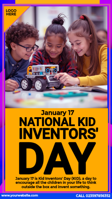 Copy of National Kid Inventors' Day | PosterMyWall