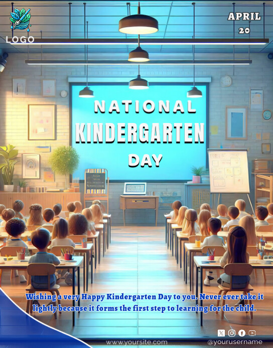 Plantilla de National Kindergarten Day | PosterMyWall