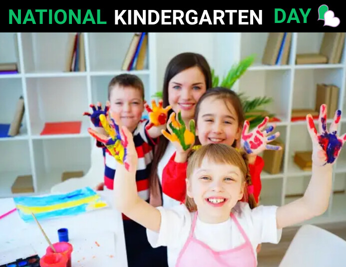 NATIONAL KINDERGARTEN DAY Template | PosterMyWall