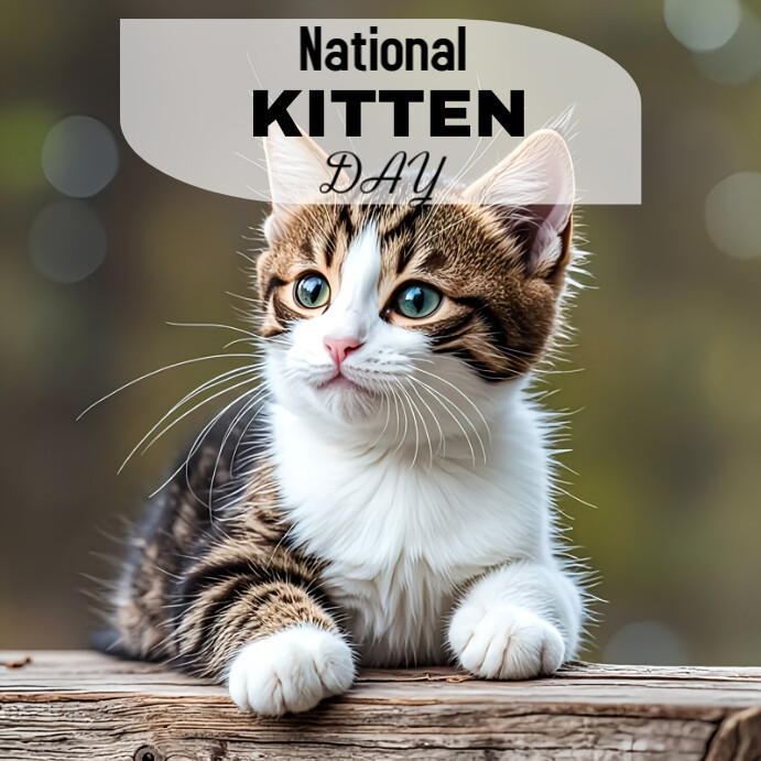 Plantilla de National kitten day flyer | PosterMyWall