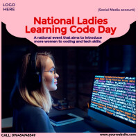 National Ladies Learning Code Day Template | PosterMyWall