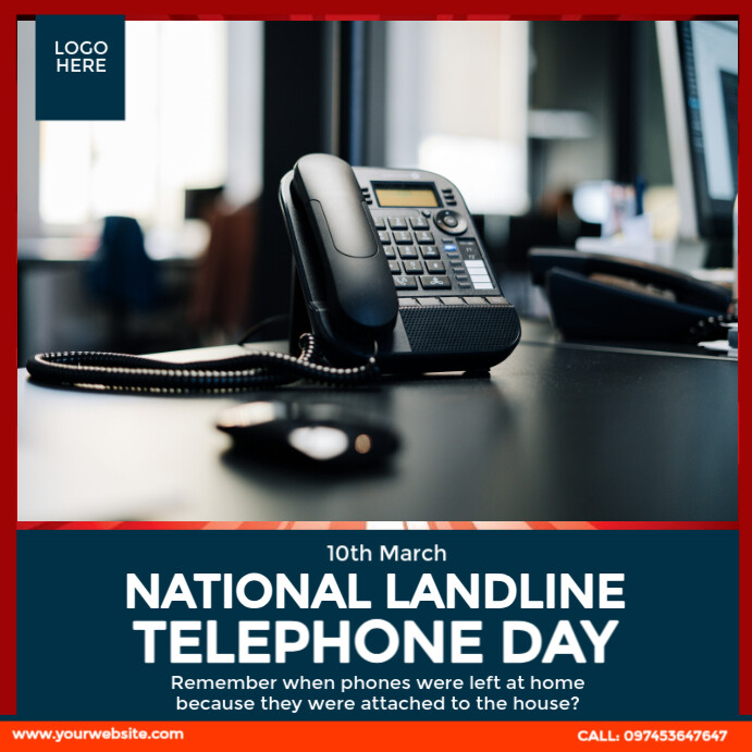 National Landline Telephone Day Template | PosterMyWall