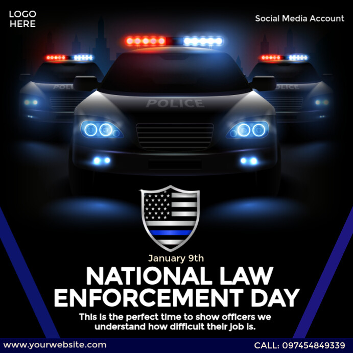 national law enforcement appreciation day Ad Template | PosterMyWall