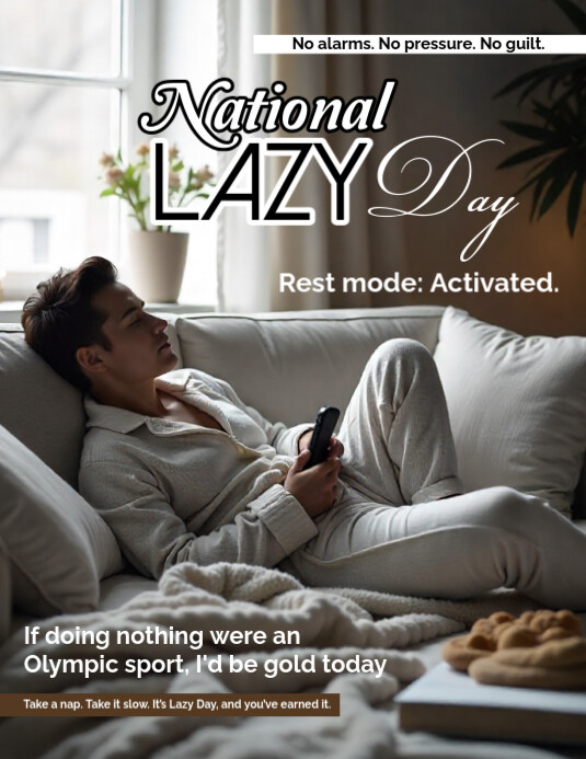 National Lazy Day Template | PosterMyWall