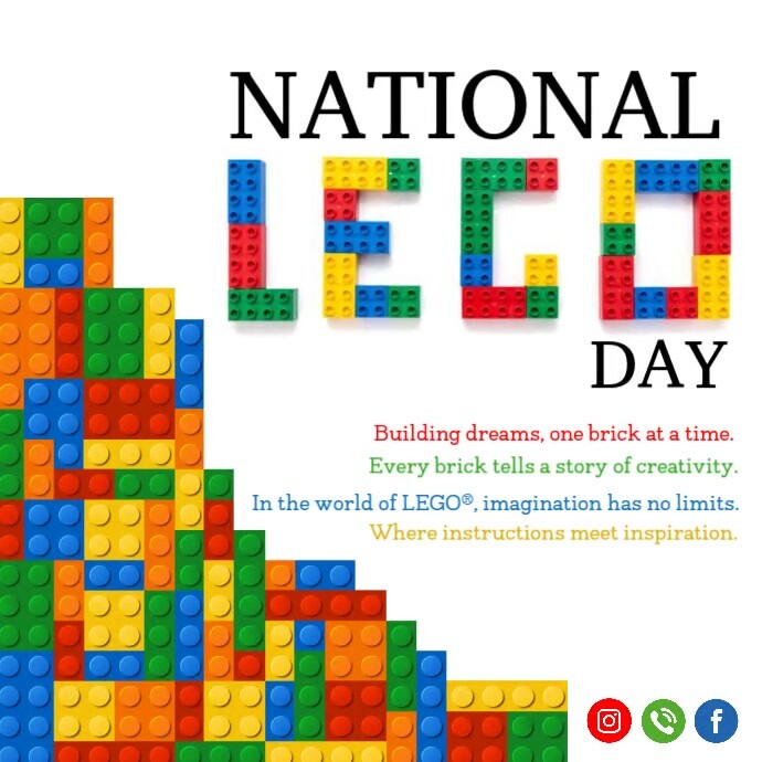 National Lego Day Template | PosterMyWall