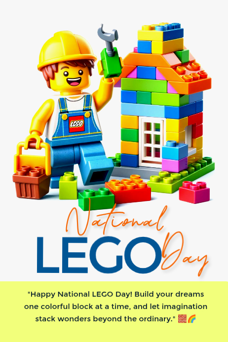 Plantilla de National Lego day | PosterMyWall