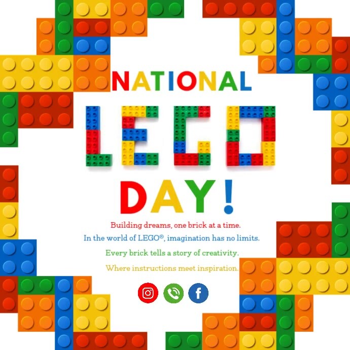 Copy of National Lego Day | PosterMyWall