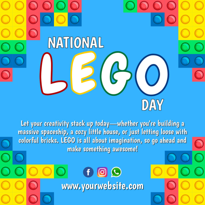 Copy of National Lego Day | PosterMyWall