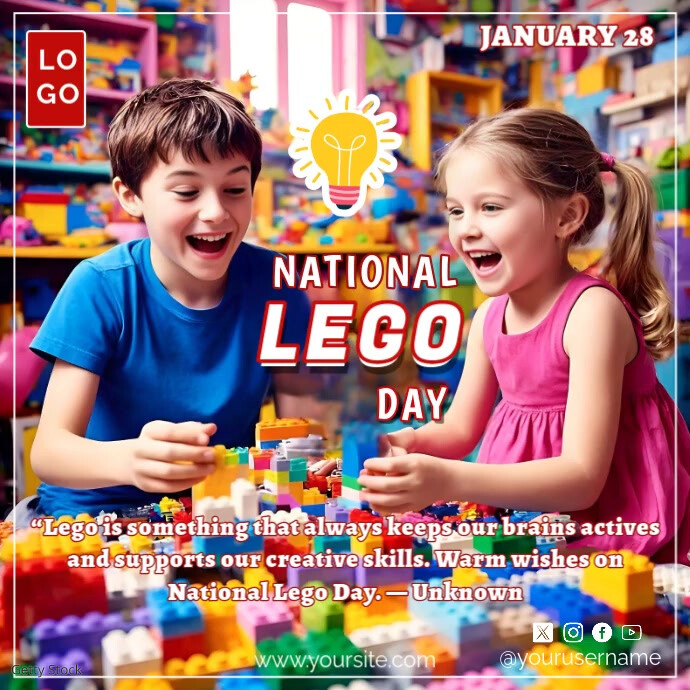 National Lego Day Template | PosterMyWall