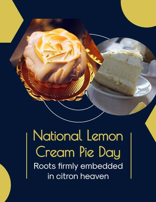 National Lemon Cream Pie Day Template | PosterMyWall