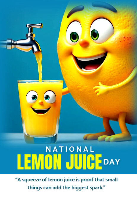 Plantilla de National lemon juice day | PosterMyWall