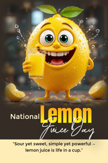 National lemon juice day Template | PosterMyWall