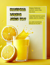 National Lemon juice day Template | PosterMyWall