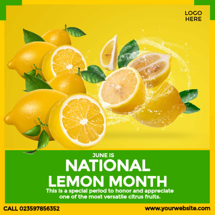 Copy of National Lemon Month | PosterMyWall