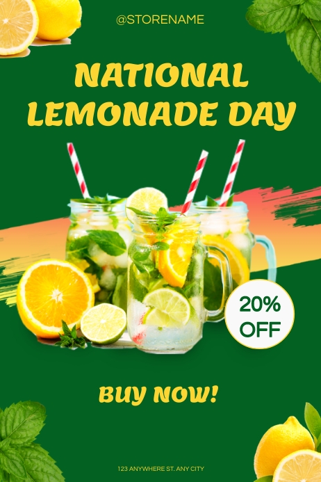 Plantilla de NATIONAL LEMONADE DAY | PosterMyWall
