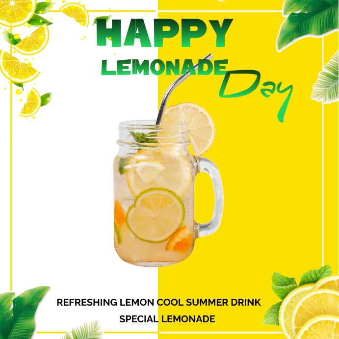 Plantilla de National lemonade day | PosterMyWall