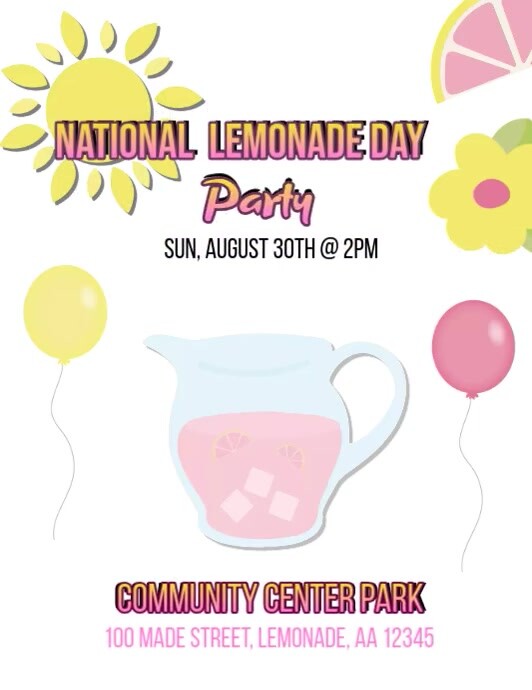 National Lemonade Day Party Template | PosterMyWall