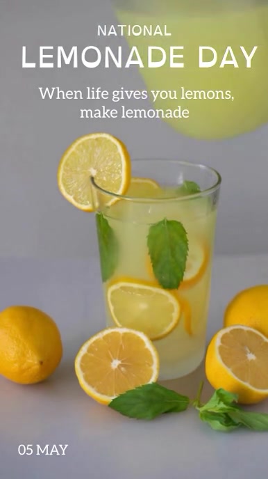 Plantilla de National Lemonade Video Template | PosterMyWall