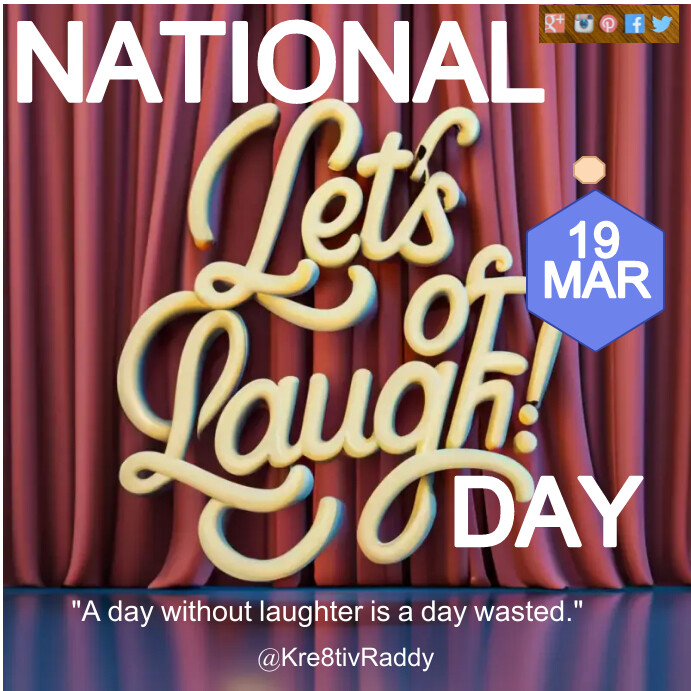 Copy of National Let's Laugh Day | PosterMyWall