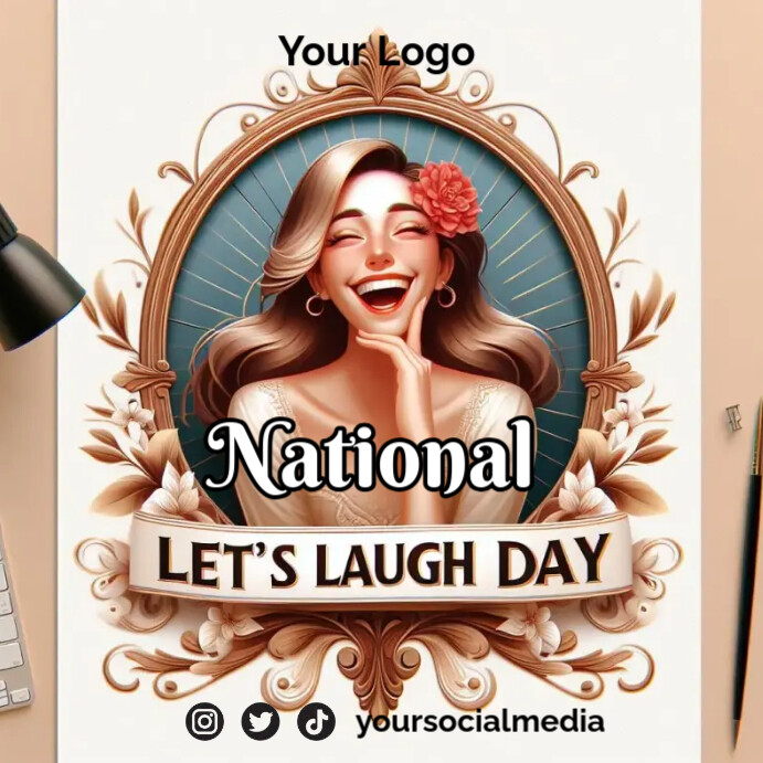 National Let's Laugh Day Post Template | PosterMyWall