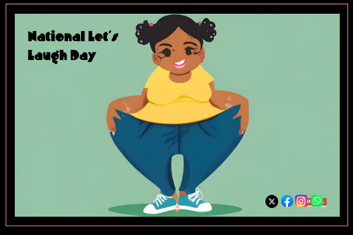 National Let's Laugh Day Post Template | PosterMyWall