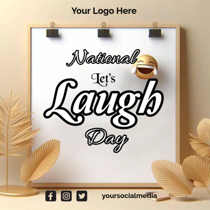 National Let's Laugh Day Poster Design Template | PosterMyWall