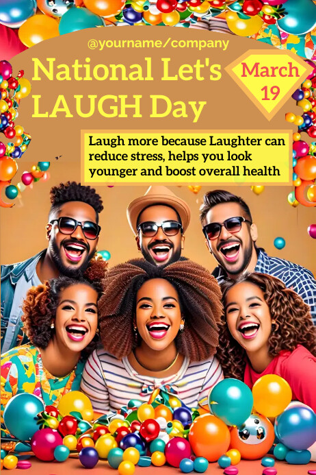 National Let's Laugh Day Poster Template | PosterMyWall