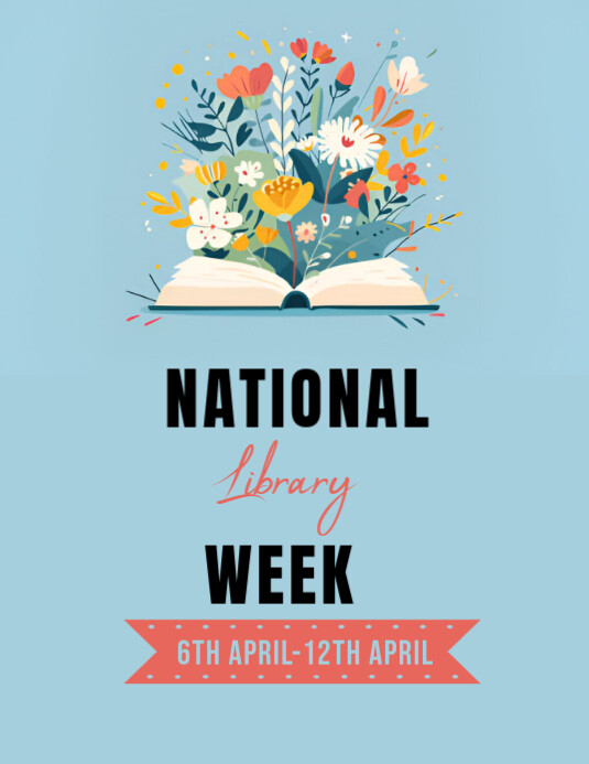 Modèle National library week poster ad design | PosterMyWall
