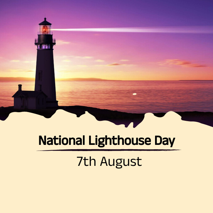 Plantilla de national lighthouse day | PosterMyWall