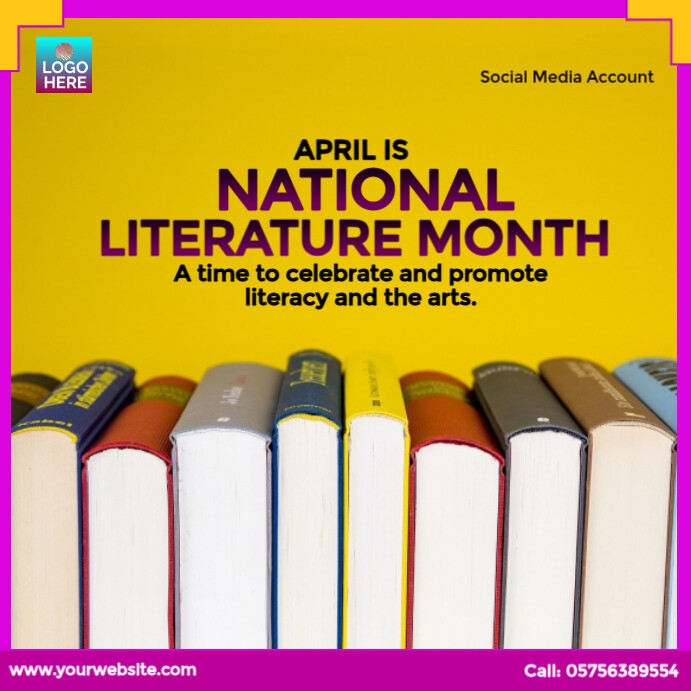 National Literature Month Template | PosterMyWall