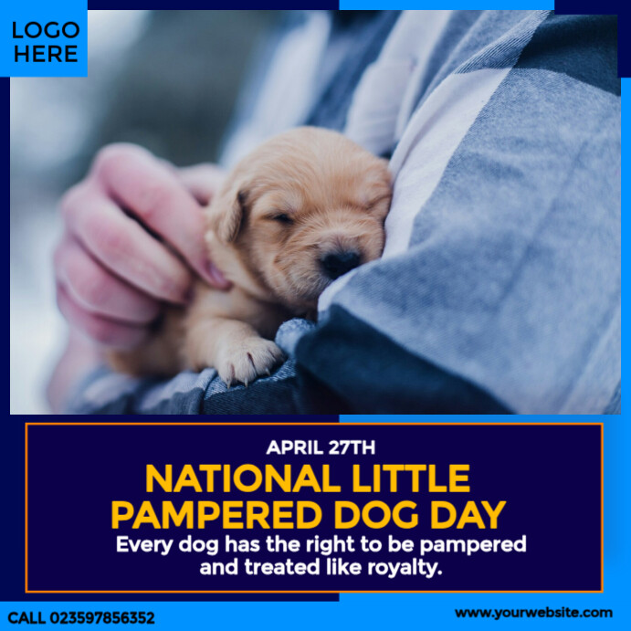 National Little Pampered Dog Day Template | PosterMyWall